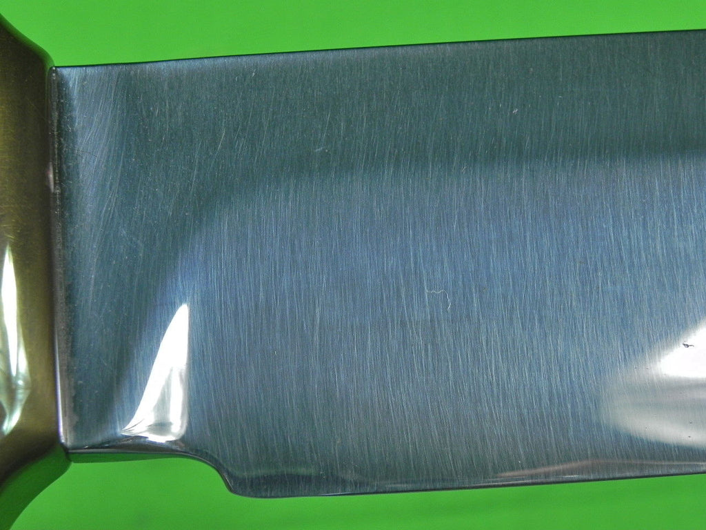 US Custom Hand Made MIKE LEACH Large Bowie Knife 1976 Scrimshaw JOE RU ...