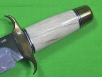 US Custom Hand Made MIKE LEACH Large Bowie Knife 1976 Scrimshaw JOE RU ...