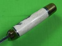 US Custom Hand Made MIKE LEACH Large Bowie Knife 1976 Scrimshaw JOE RU ...