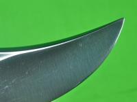 US Custom Hand Made MIKE LEACH Large Bowie Knife 1976 Scrimshaw JOE RU ...