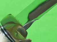 US Custom Hand Made MIKE LEACH Large Bowie Knife 1976 Scrimshaw JOE RU ...