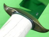 US Custom Hand Made MIKE LEACH Large Bowie Knife 1976 Scrimshaw JOE RU ...