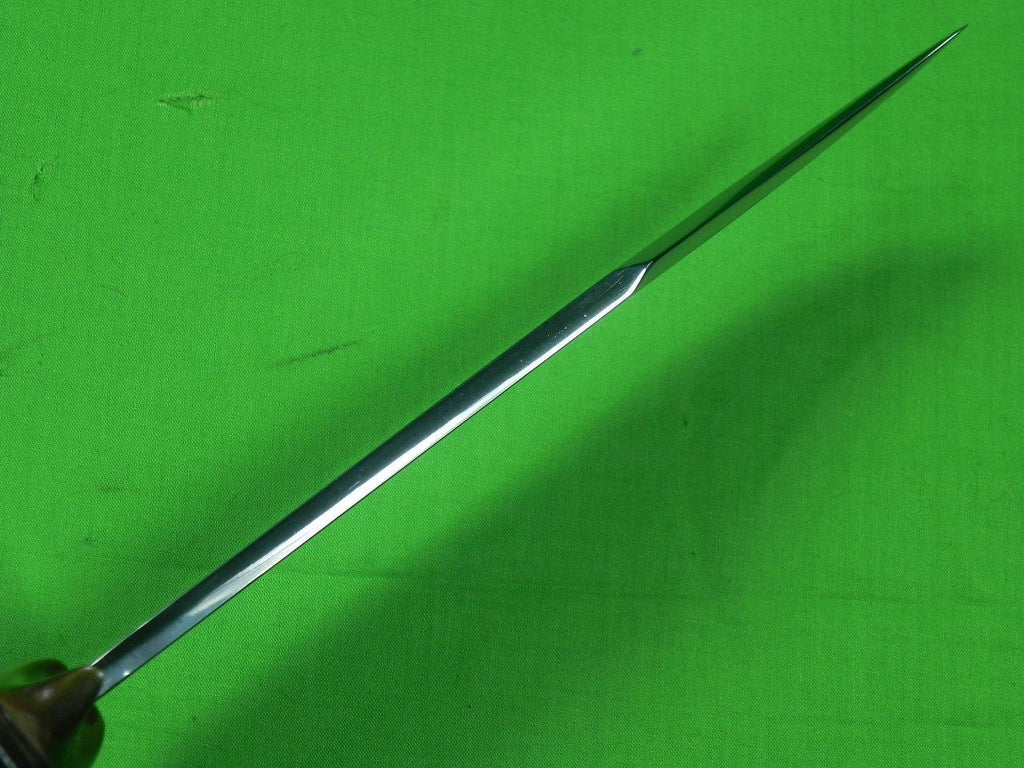 US Custom Hand Made MIKE LEACH Large Bowie Knife 1976 Scrimshaw JOE RU ...