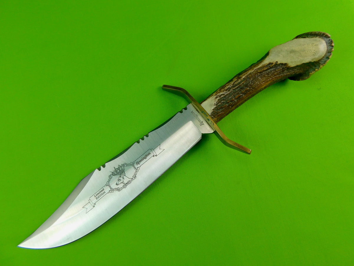 US Remington RE18575 Crown Stag Bowie Limited Edition Large Hunting Kn ...