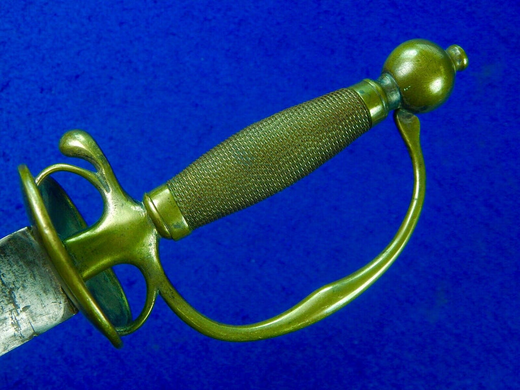 US Revolutionary Wars Antique Old British or French Engraved Rapier Sw ...
