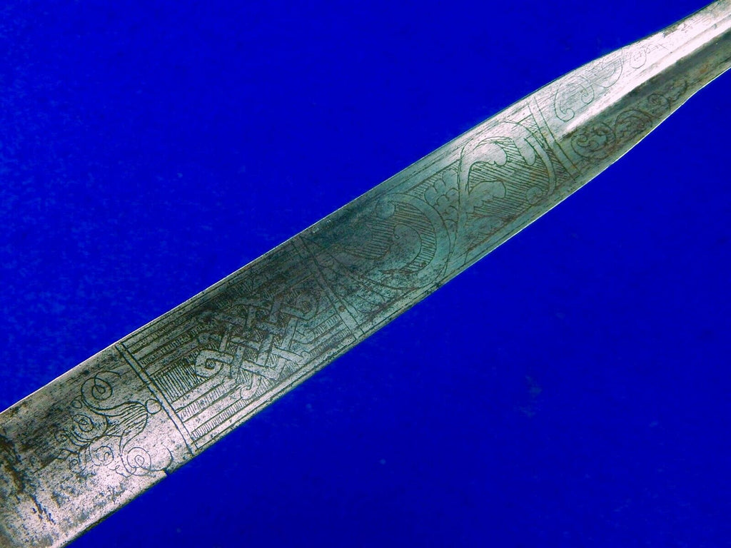 US Revolutionary Wars Antique Old British or French Engraved Rapier Sw ...