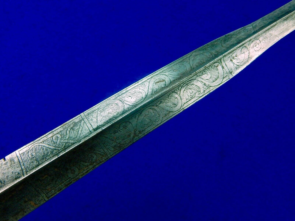 US Revolutionary Wars Antique Old British or French Engraved Rapier Sw ...