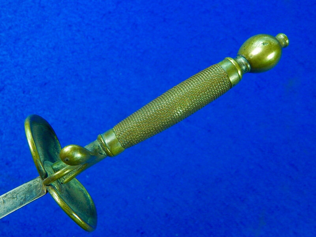 US Revolutionary Wars Antique Old British or French Engraved Rapier Sw ...