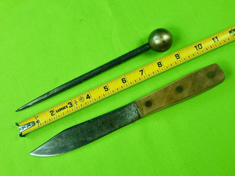 Vintage US Sailing Sailor Rigging Knife Marlinspike Sheath – ANTIQUE ...