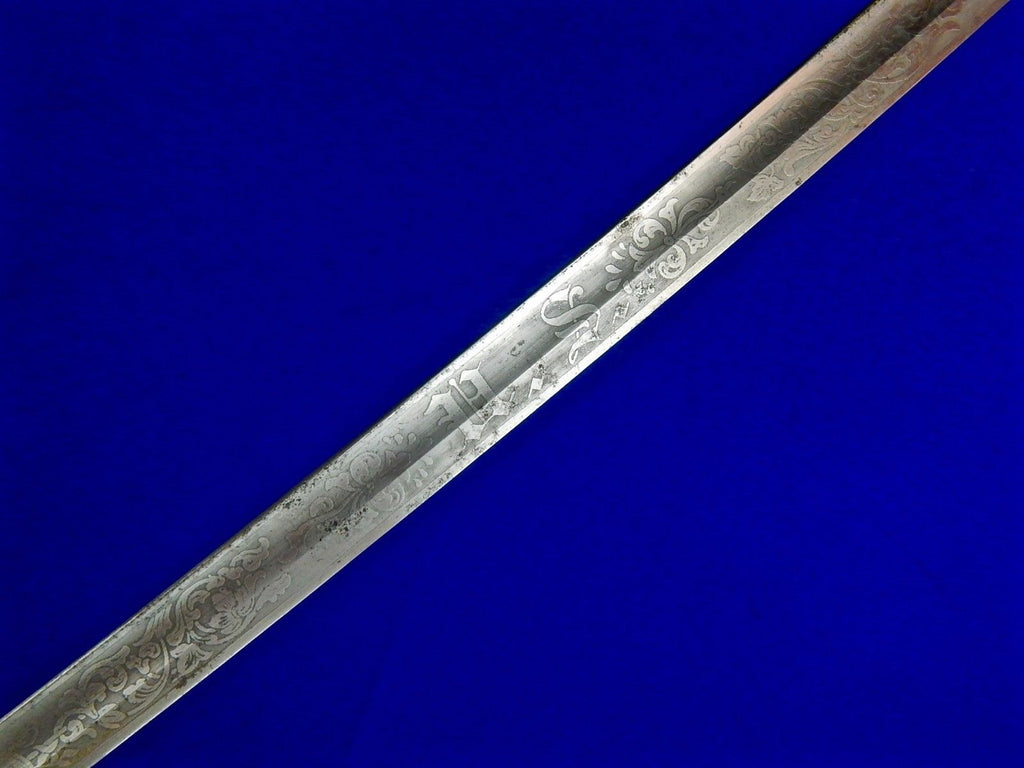 US WW1 Model 1902 Greek Regiment of R.I. Engraved Officer's Sword w/ S ...
