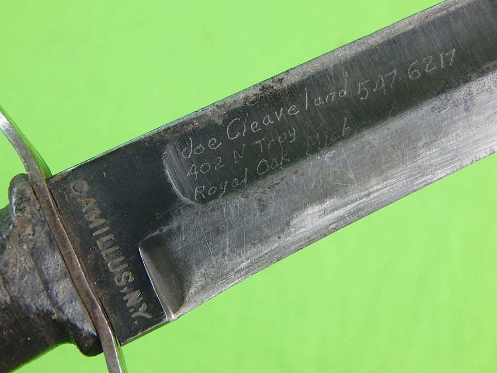 US WW2 CAMILLUS MK2 USN Navy Combat Fighting Knife & Sheath – ANTIQUE ...