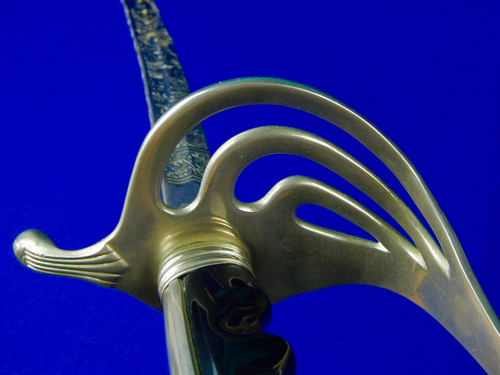 US WW2 Model 1902 German Made Presentation Engraved Officer's Sword w ...