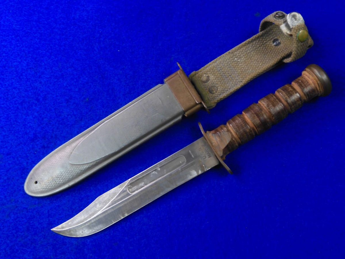 US WW2 Vintage Robeson Shuredge MK2 Navy USN Fighting Knife w/ Scabbar ...
