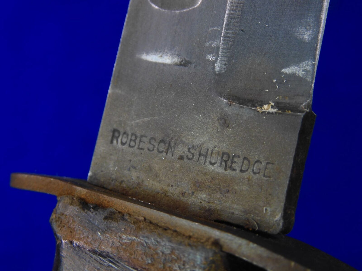 US WW2 Vintage Robeson Shuredge MK2 Navy USN Fighting Knife w/ Scabbar ...