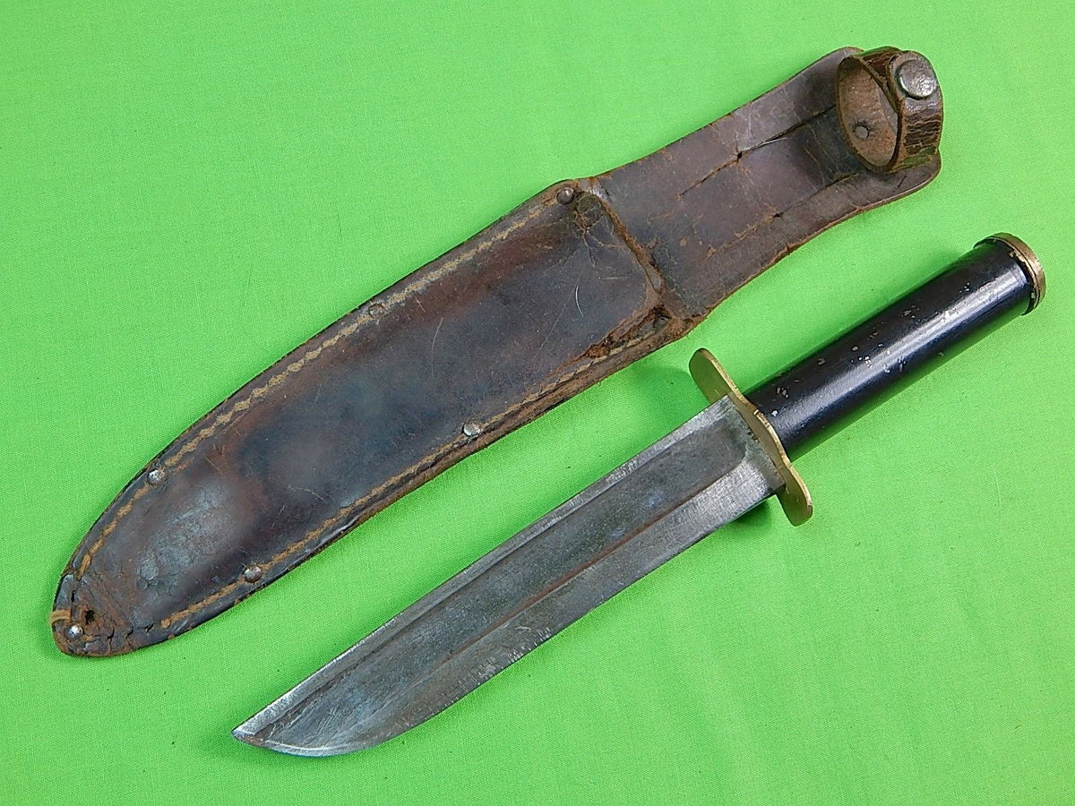 US WW2 WWII Theater Custom Hand Made Sword Blade Fighting Knife & Shea ...