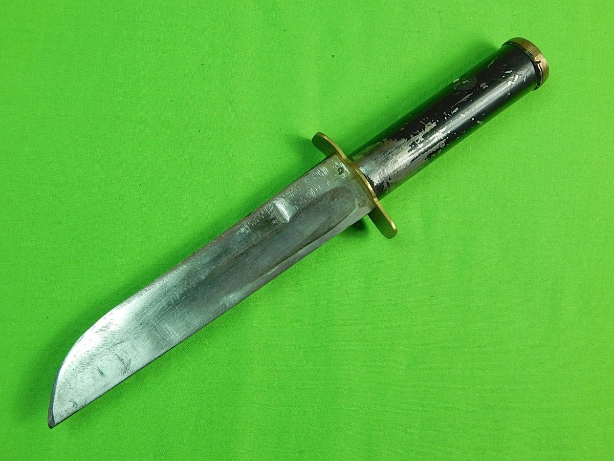 US WW2 WWII Theater Custom Hand Made Sword Blade Fighting Knife & Shea ...