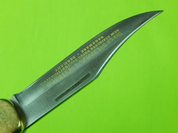 Vintage 1979 German Germany Puma 910 Prince Stag Folding Pocket Knife ...