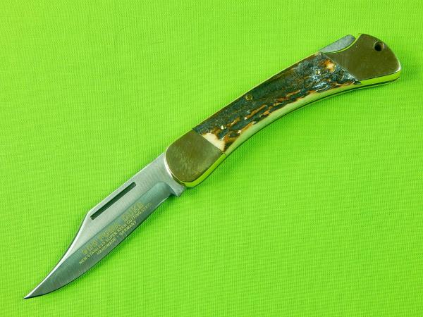 Vintage 1980 German Germany Puma 905 Duke Stag Folding Pocket Knife w ...