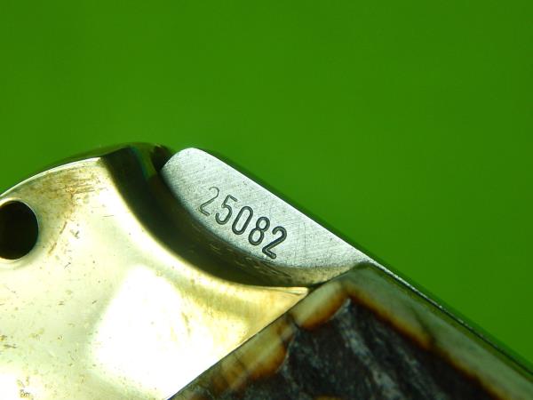Vintage 1980 German Germany Puma 905 Duke Stag Folding Pocket Knife w ...