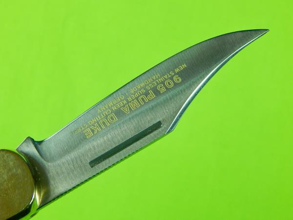 Vintage 1980 German Germany Puma 905 Duke Stag Folding Pocket Knife w ...