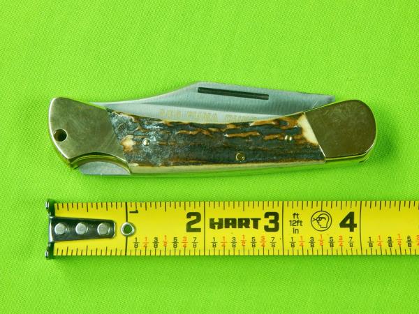 Vintage 1980 German Germany Puma 905 Duke Stag Folding Pocket Knife w ...
