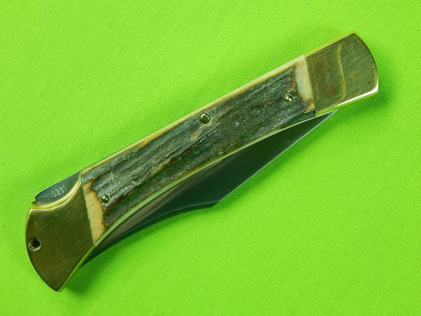 Vintage 1982 German Germany Puma 915 Emperor Large Stag Folding Pocket ...