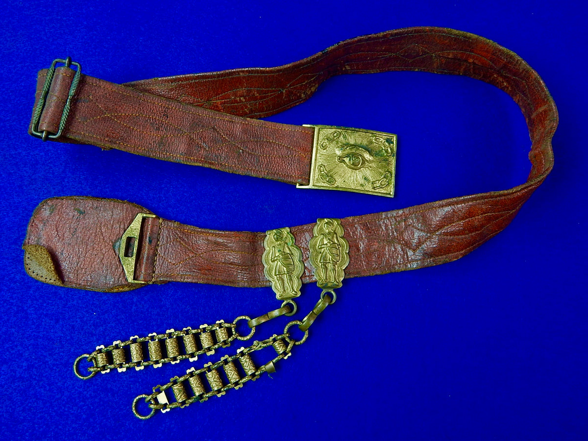 Vintage Antique Old US Masonic Fraternal Sword Belt Hangers Hanger ...