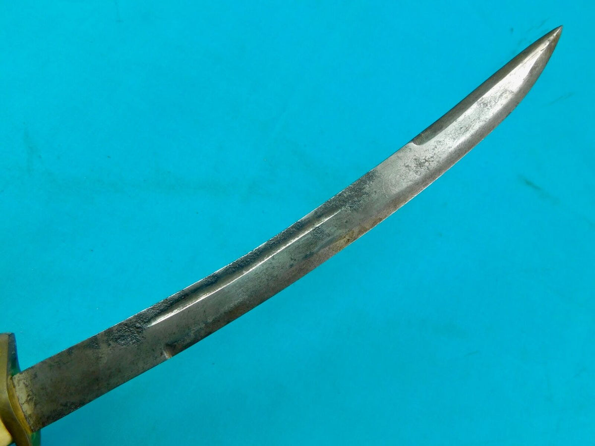 Vintage Custom Made Engraved Curved Sword Blade Large Hunting Knife ...