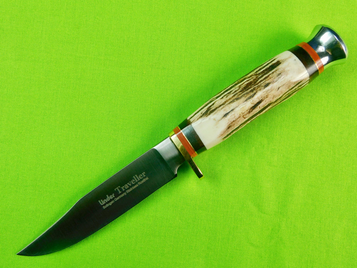 Vintage German Germany Linder Solingen Traveler Stag Handle Knife w/ S ...