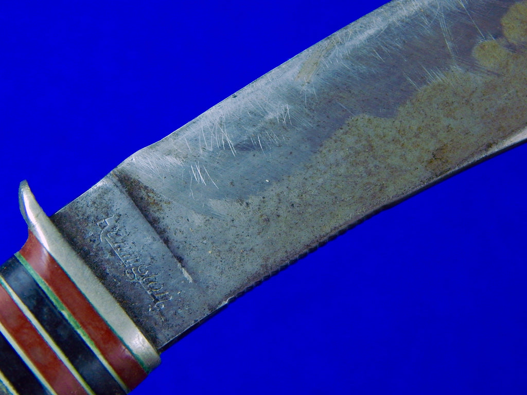 Vintage Old US REMINGTON Hunting Fighting Knife w/ Sheath – ANTIQUE ...