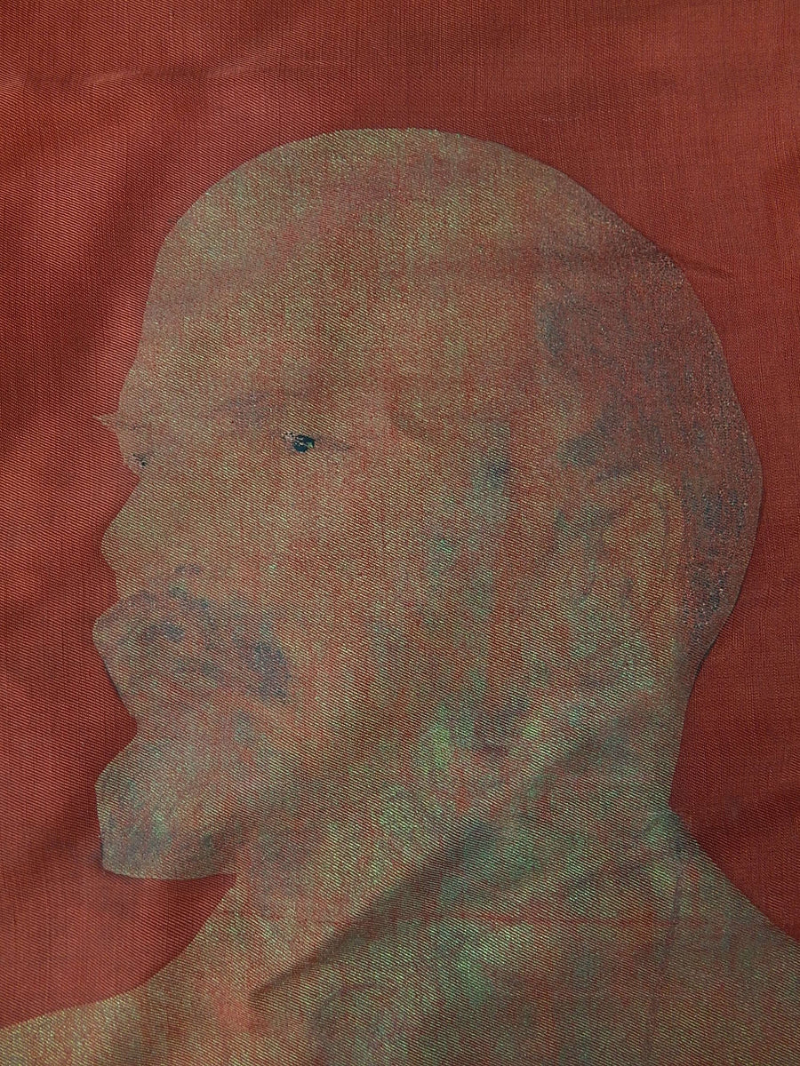 Vintage Soviet Union Russian Russia USSR Large Silk Red Flag Banner Le ...