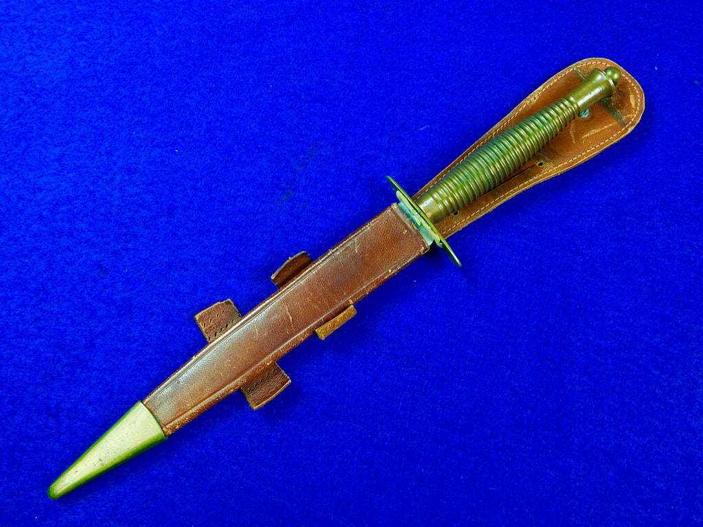 Vintage Spanish Spain Fairbairn Sykes Stiletto Fighting Knife w/ Sheat ...