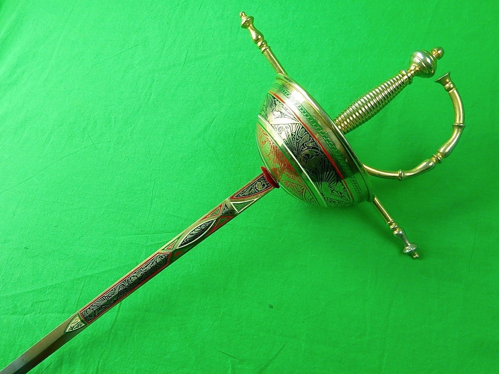 Vintage Spanish Spain Medieval Style Engraved Decorative Sword ...