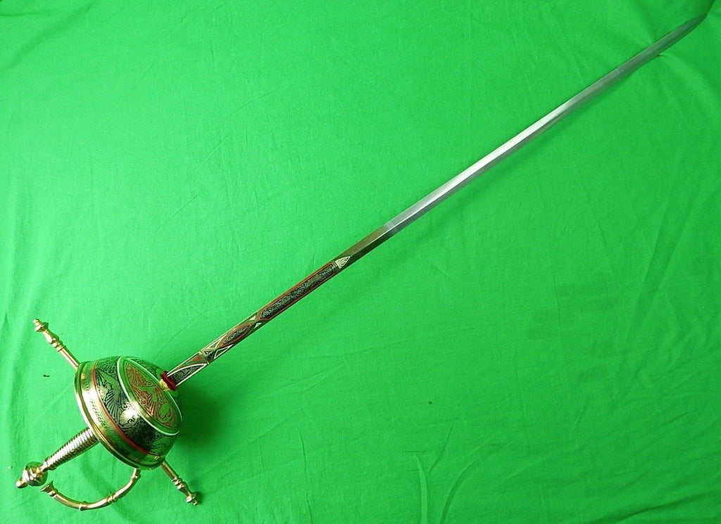 Vintage Spanish Spain Medieval Style Engraved Decorative Sword ...