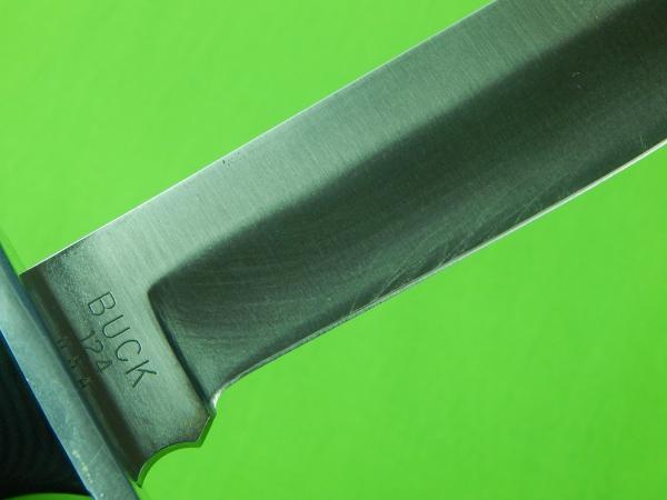 Vintage US 1986 BUCK 124 Hunting Knife & Sheath – ANTIQUE & MILITARY ...