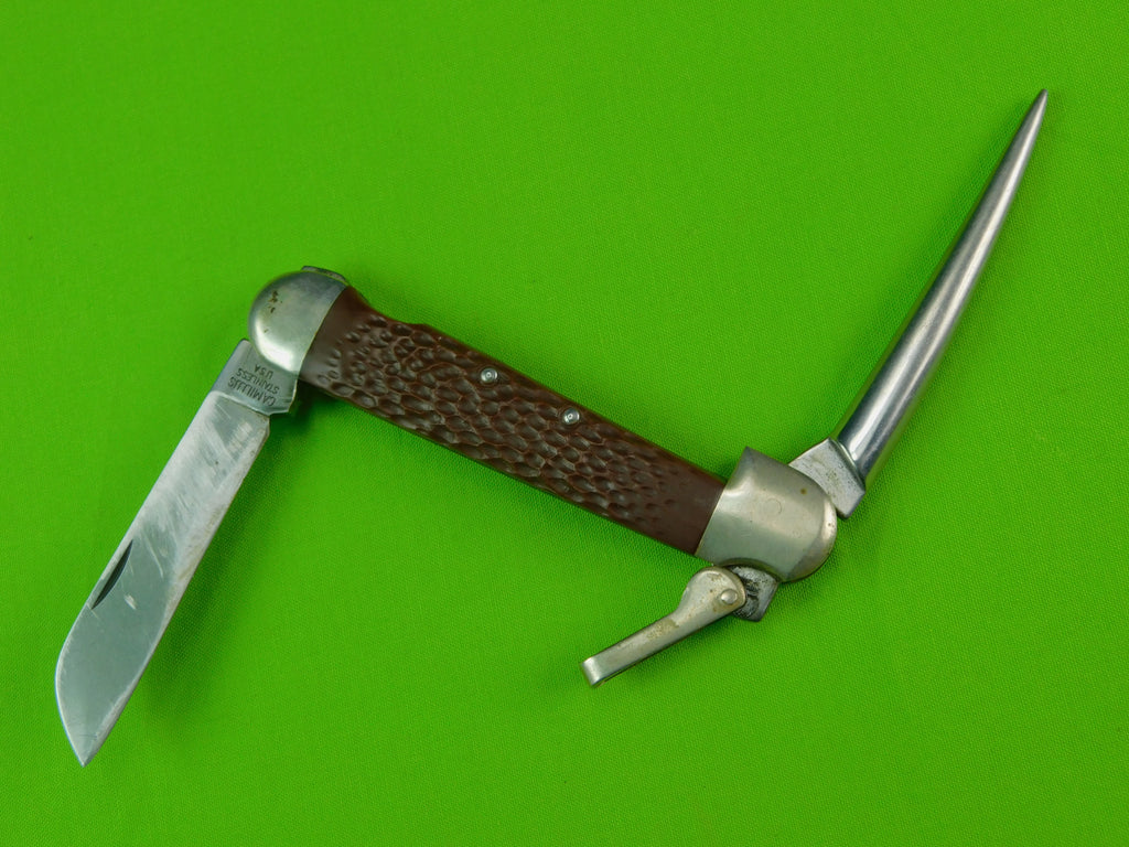 Vintage US Camillus Marlin Spike Sailors Navy Naval Rigging Folding Po ...