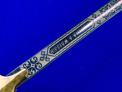 Vintage US German Made USMC Marine Presentation Engraved Sword w/ Scab ...