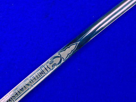 Vintage US German Made USMC Marine Presentation Engraved Sword w/ Scab ...