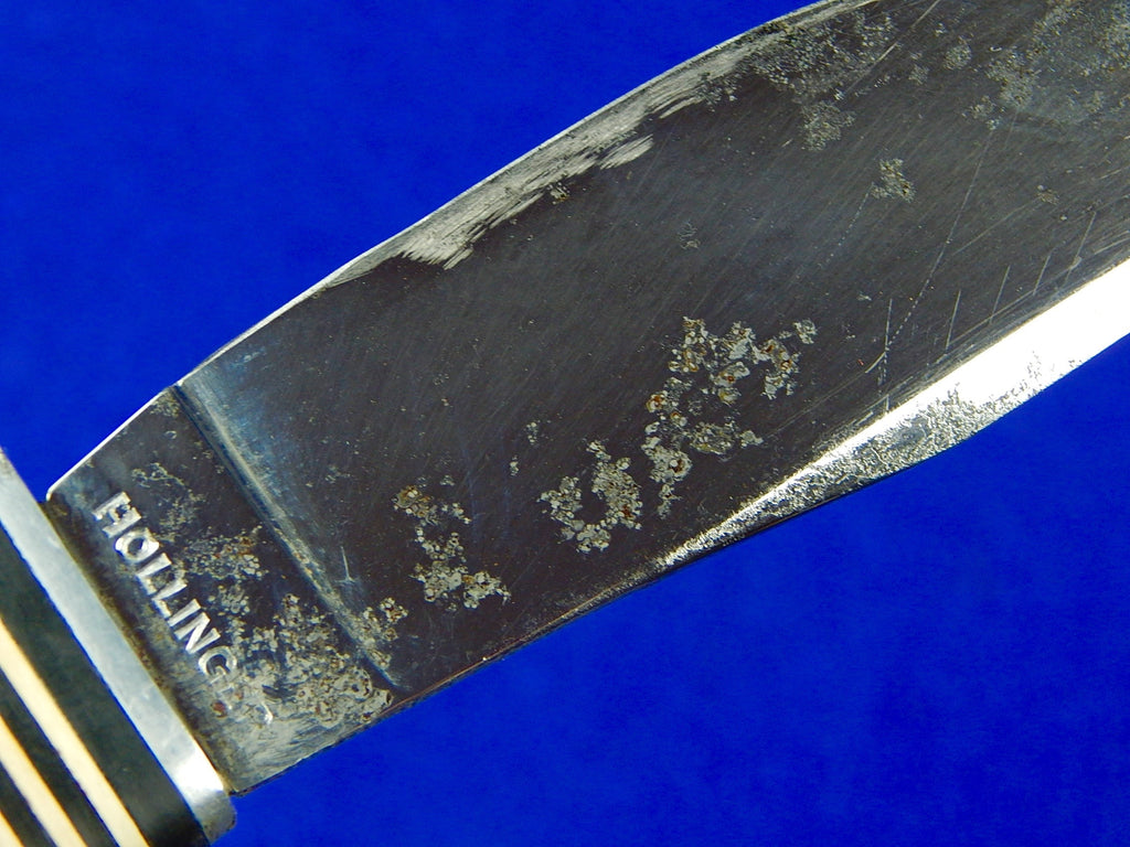 Vintage US HOLLINGER Hunting Fighting Knife w/ Sheath – ANTIQUE ...