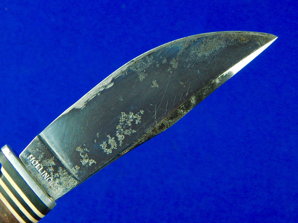 Vintage US HOLLINGER Hunting Fighting Knife w/ Sheath – ANTIQUE ...