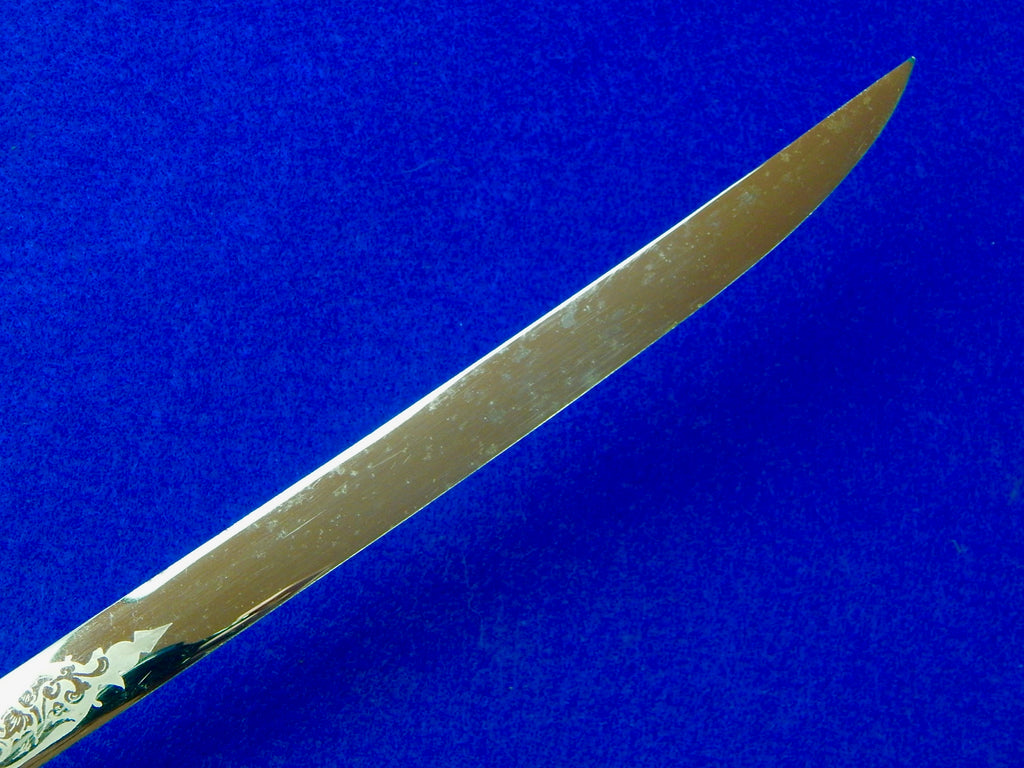 Vintage Old US Model 1902 Engraved Officer's Sword with Scabbard ...