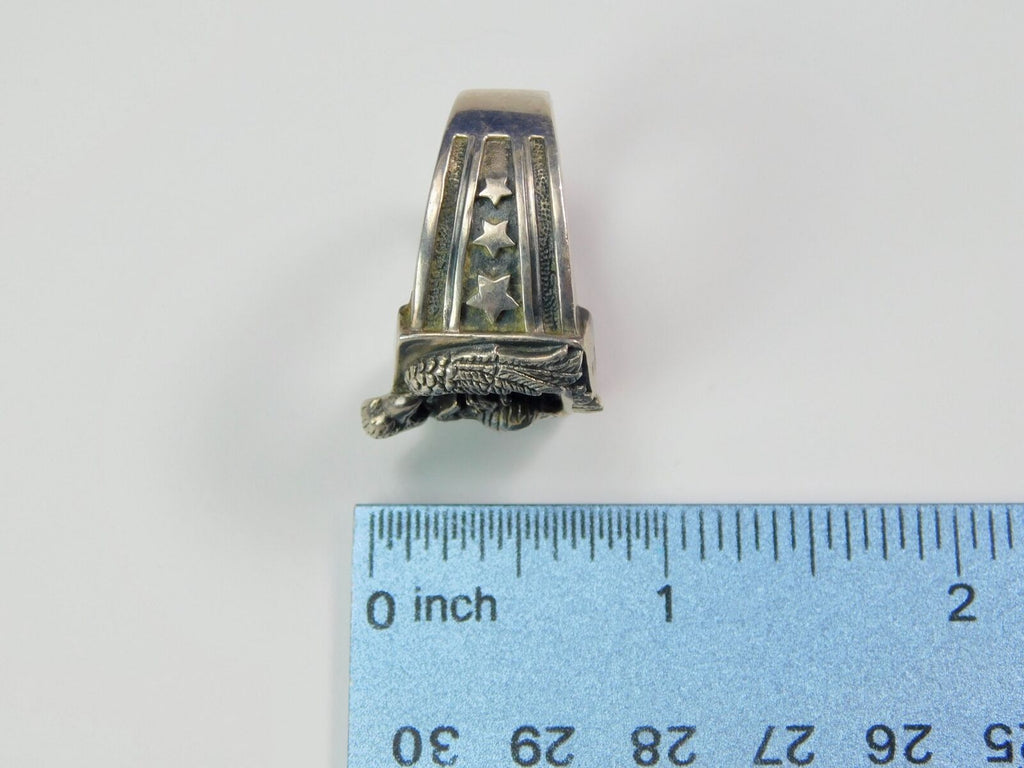 Vintage US Sterling Silver USMC Marine Ring Jewelry – ANTIQUE ...