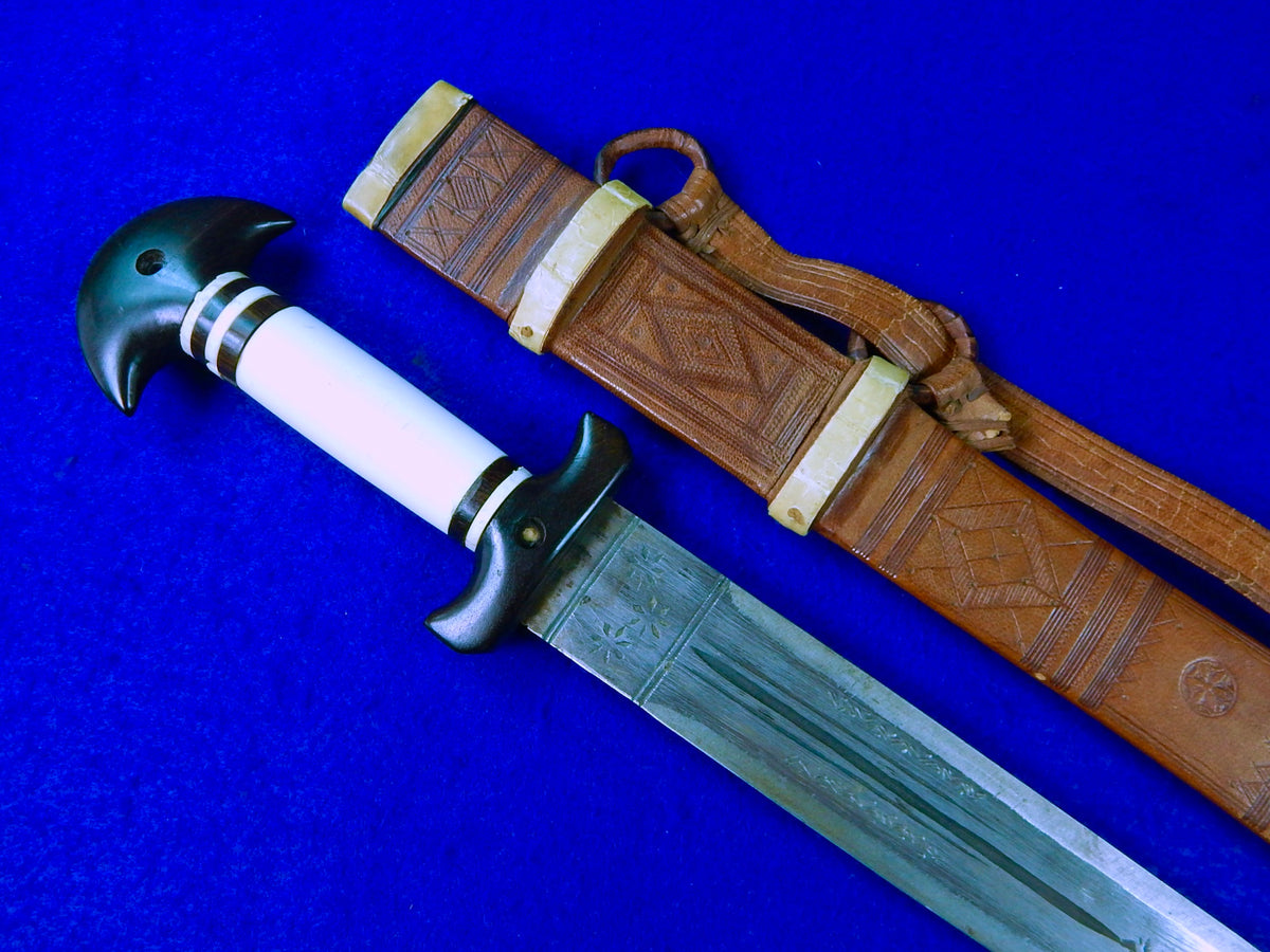 Vintage Old African Africa Engraved Short Sword w/ Scabbard – ANTIQUE ...