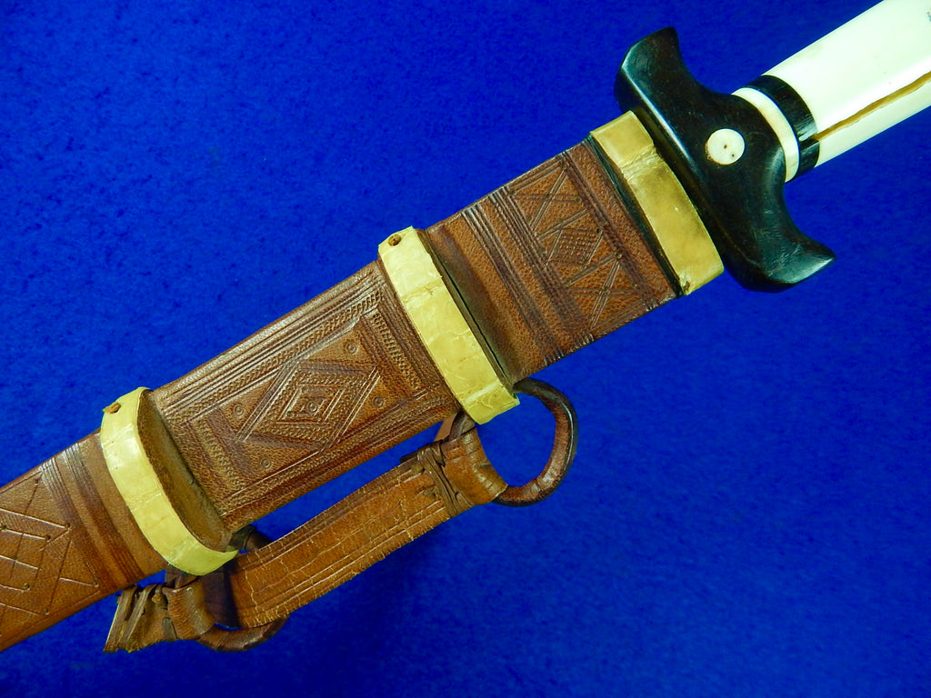 Vintage Old African Africa Engraved Short Sword w/ Scabbard – ANTIQUE ...