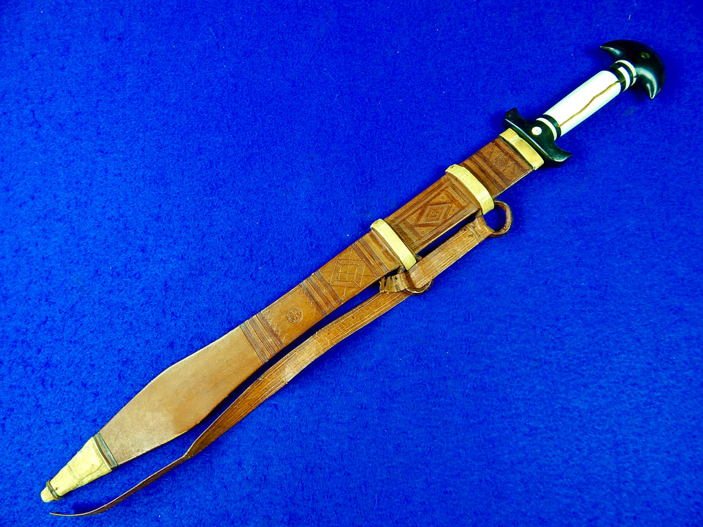 Vintage Old African Africa Engraved Short Sword w/ Scabbard – ANTIQUE ...