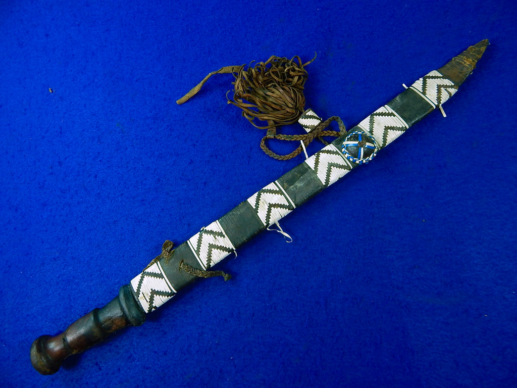 Vintage Old Africa African Short Sword w/ Scabbard – ANTIQUE & MILITARY ...
