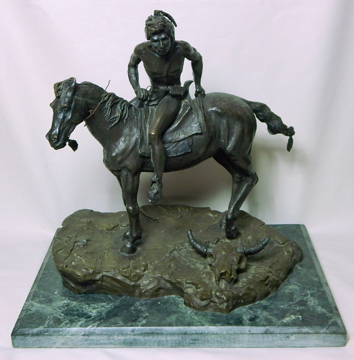 Antique 1905 Bronze Indian Horse Large & Heavy Sculpture Statue Figuri ...