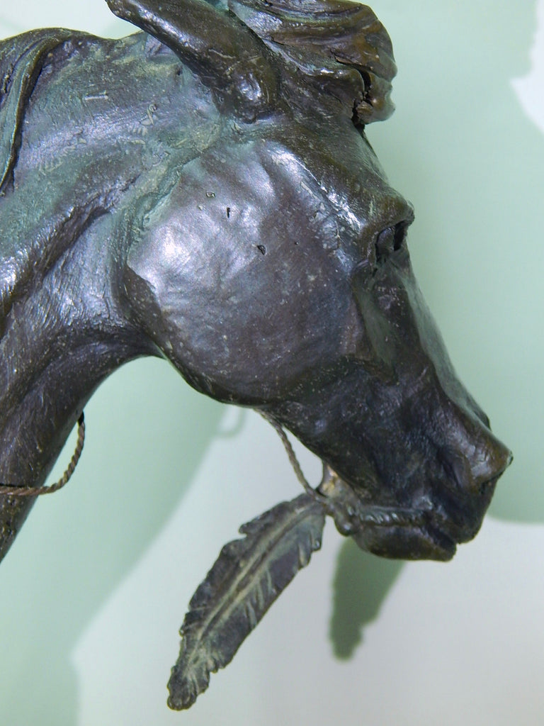 Antique 1905 Bronze Indian Horse Large & Heavy Sculpture Statue Figuri ...