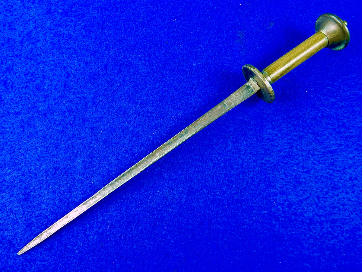 Antique 19 Century French France Rondel Triangle Blade Fighting Knife ...