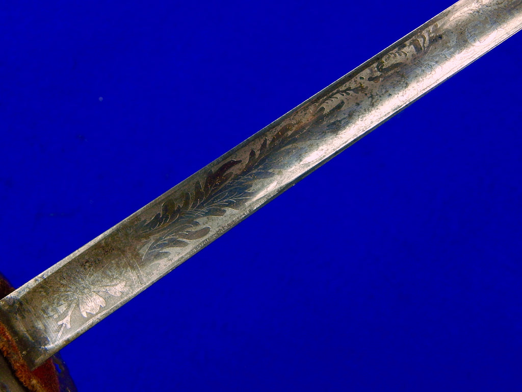 Antique 19 Century British English France French Engraved Court Sword ...